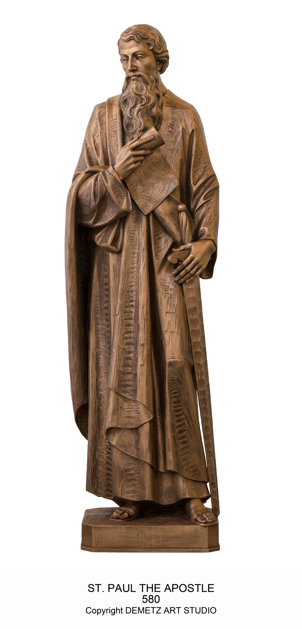 St. Paul Statue #580 36", 48", 60" or 72: - McKay Church Goods