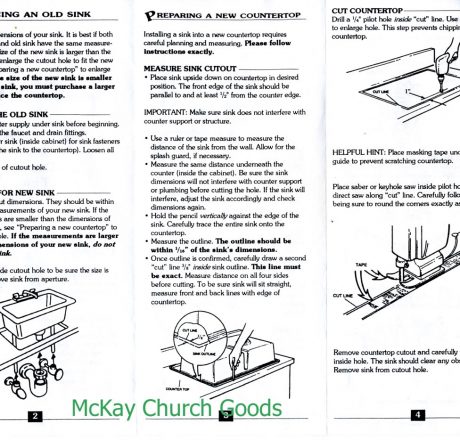 Sacristy Sink, Sacrarium #31SCM45-A, 31SCM45-B - McKay Church Goods