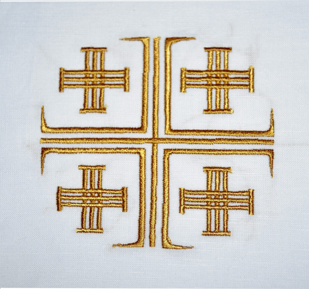 Mass Linens - #3021 Jerusalem Cross Design, Linen/Cotton - McKay Church ...