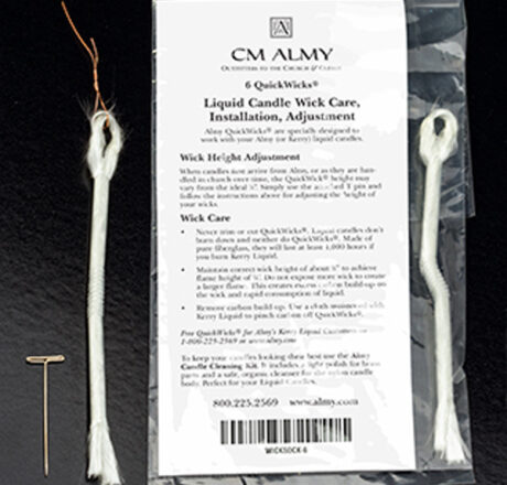Wicks for CM Almy Oil Candles #REP-WICK - McKay Church Goods
