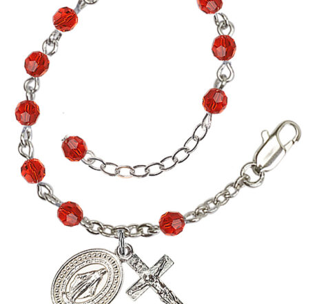 Rosary Bracelet #RB0004RBSW Ruby - McKay Church Goods